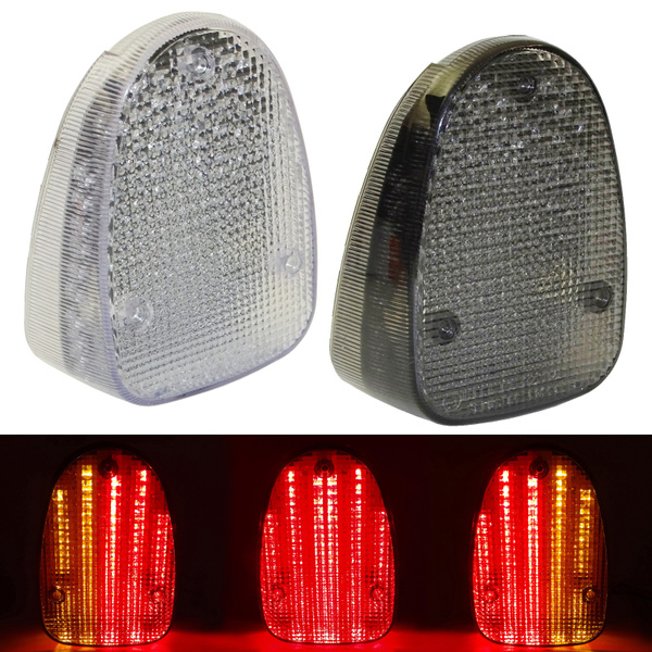 Motorcycle Parts DOT & E-Mark LED Integrated Blinker Taillight Rear ...