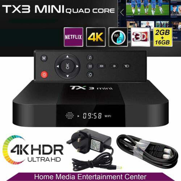 HD 1GB+8GB Quad Core HDMI Multimedia Player TX3 Mini Smart TV Box TV ...