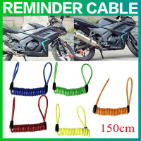 150cm Bike Spring Cable Lock Anti-Theft Rope Alarm Disc Lock Bicycle ...