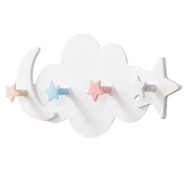 Self Adhesive Hooks Plastic Clothes Hanger Cute Wall Mounted Coat Hook ...