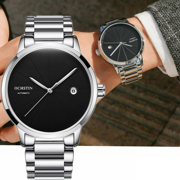 Enkel Mode Herr Klockor Rose Gold Full Steel Vattentät Kalender ...