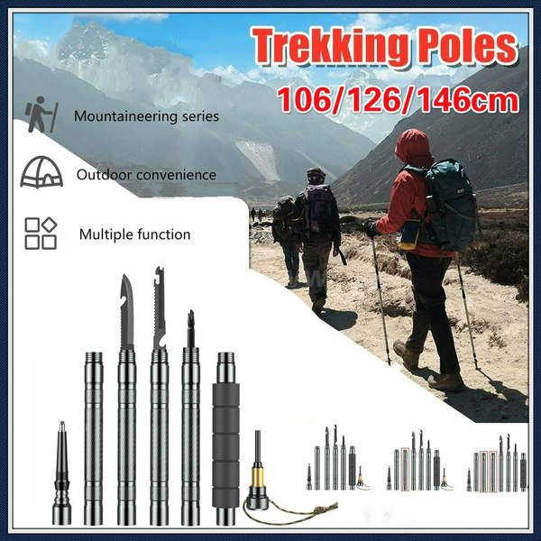 Self-Defense Trekking Pole Multi-Function I Shape Tactical Stick ...