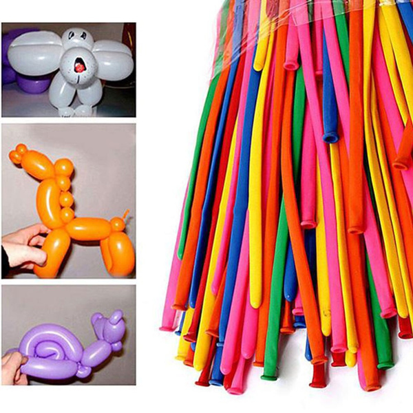 50Pcs Long Magic Balloon Weaving Balloon DIY Birthday Party Decoration ...