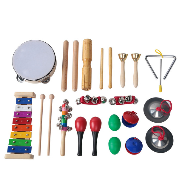 13x Wooden Music Instruments Kit Set Children Toddlers Percussion Toys ...