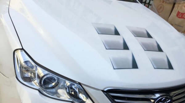 1Pcs 3D Fake Vents Car Air Flow Intake Outlet Side Hood Vents ...