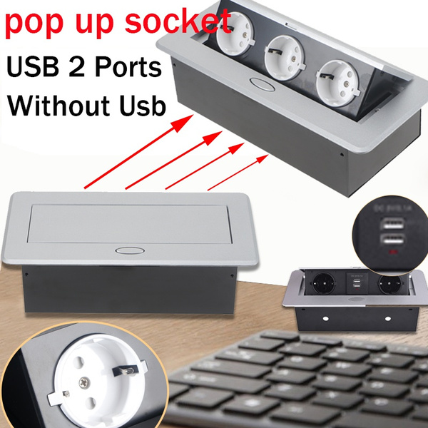 USB 2 Ports Or Without Usb Desk Edge Mount Power Outlets Power Strip ...