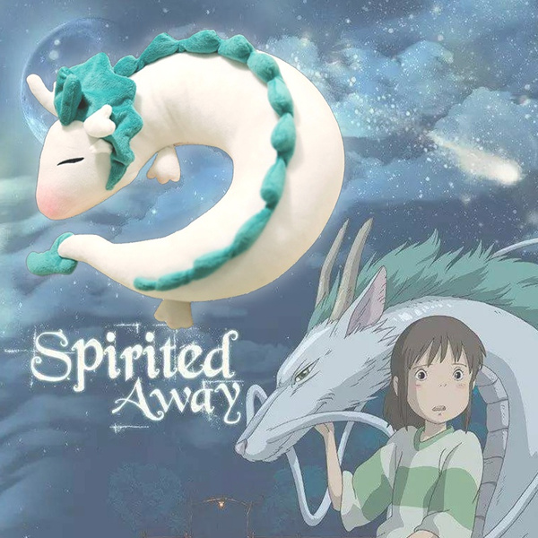 Cute Anime Miyazaki Hayao Spirited Away Haku Doll Plush Toy Pillow Eye ...