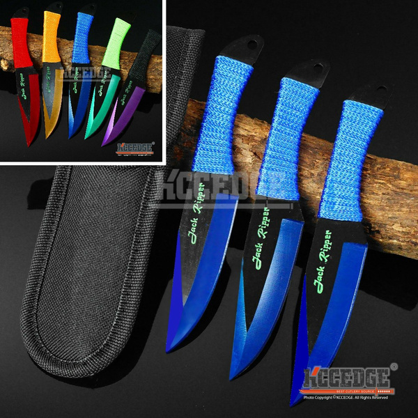 3PC 6.75" THROWING KNIVES SET Jack Ripper Razor Sharp High Impact ...