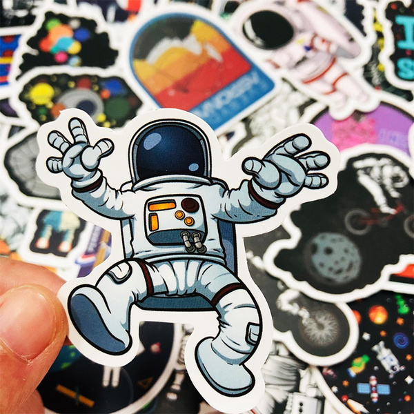 50 Pcs Unik Pengembaraan Ruang Angkasawan Stesen Angkasa Pelekat Kartun ...