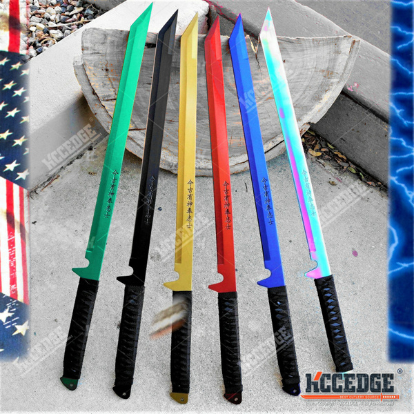 27" Ninja Sword TANTO BLADE Ninja Weapons Full Tang Machete Self ...