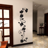 1pc Flowers Tree Wall Stickers Removable Home Decor Vinyl Art Mural ...