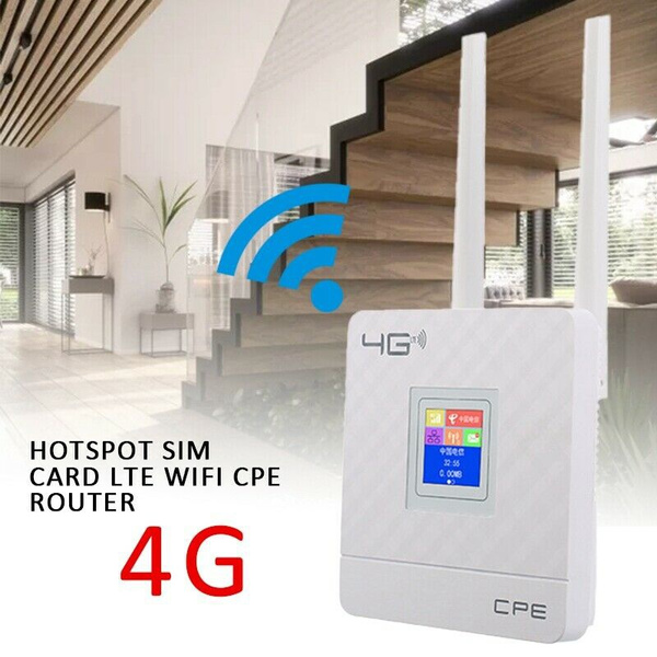 4G Hotspot Sim Card LTE WiFi CPE Router Dual Antenna Wireless Repeater Modem | Wish