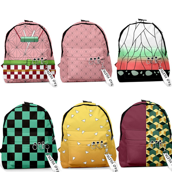 Anime Demon Slayer Kimetsu no Yaiba Goods Backpack Cosplay Kids Tanjiro ...
