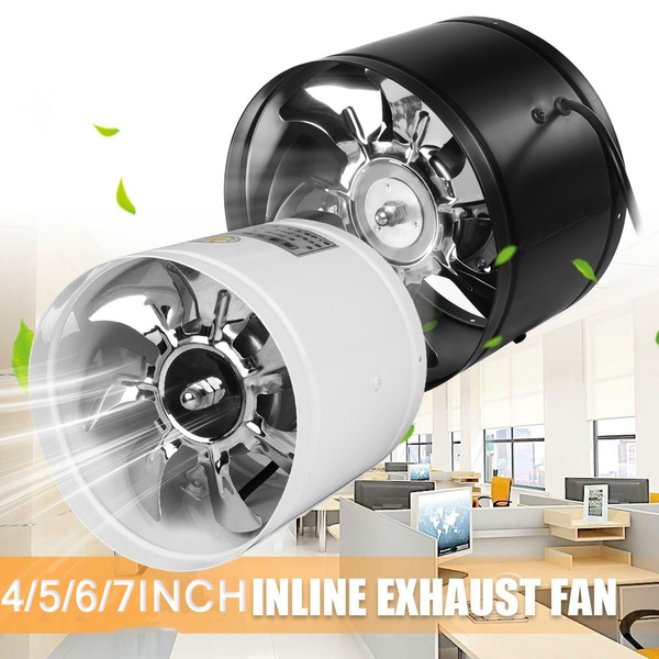 4/6/7Inch 220V Inline Duct Fan Air Ventilator Metal Pipe Ventilation ...