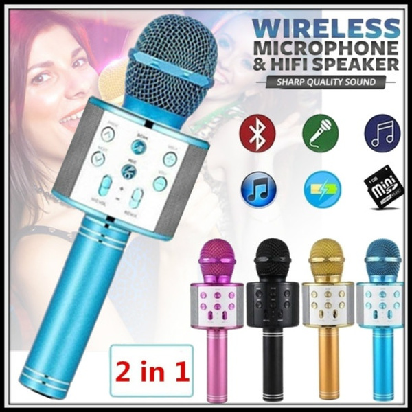 2 in 1 Fashion Handheld Wireless Bluetooth Microphone KTV Karaoke ...