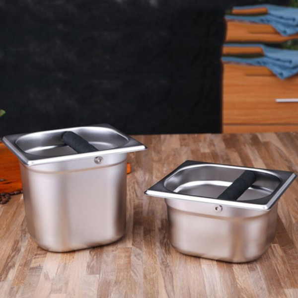 Stainless Steel Coffee Knocking Box Barista Container Stainless Steel ...