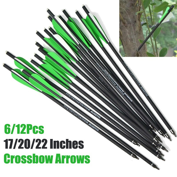 17/20/22 Inches Crossbow Arrows 6/12Pcs Archery Carbon Arrows ...