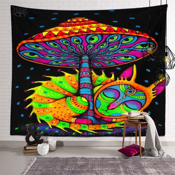 Magic Mushrooms Flags Psychedelic Mushrooms Tapestry 59" X 39" | Wish
