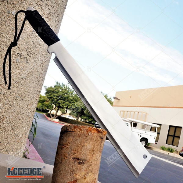 19" Full Tang Machete With Cord Wrapped Handle With Nylon Sheath Jungle ...