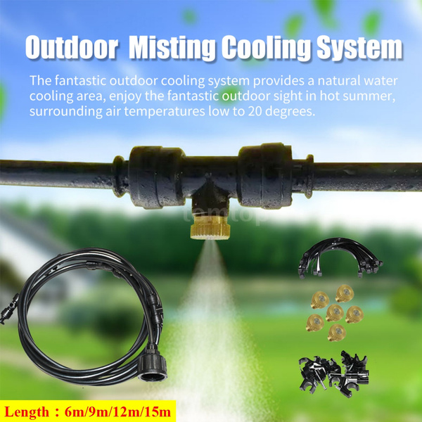 6m/ 9m/ 12m/ 15m Misting Cooling System Outdoor Misting Line Cooling ...