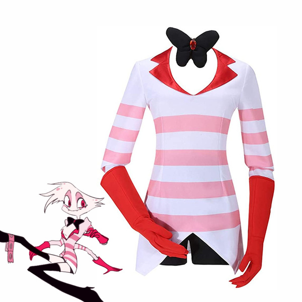Anime Hazbin Hotel Angel Dust Cosplay Costume Sweatshirt Shirt Outfit ...