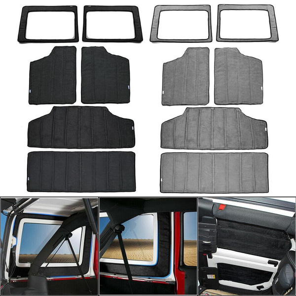 6 Pcs Hard Top & Rear Window Heat Insulation Sound Deadener Kit top ...
