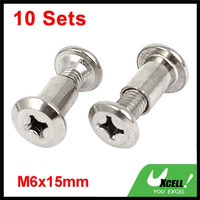 10 Sets M6 Phillips Socket Nuts Countersunk Head Cap Screw Bolts ...