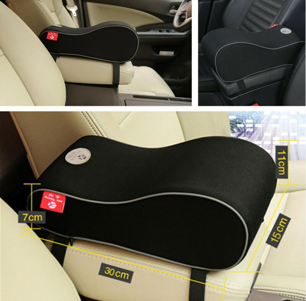Car Armrest Pad Center Console Arm Rest Pad Black Cloth Protective ...