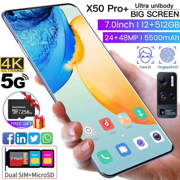 Halloween Gift for 2020 New X50 Pro + Smartphone, with 12GB + 512GB ...