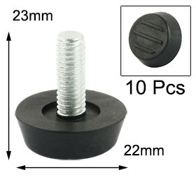 10pcs M6x15mm Thread Table Desk Screw On Adjustable Levelling Foot Feet ...