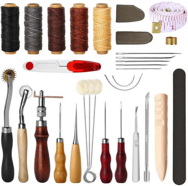 Professional Leather Craft Hand Tools Kit with Instructions for Hand ...