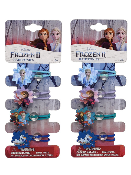 Disney Girls Frozen 2 Hair Ponies Ties Snowflakes Anna Elsa Olaf (8 ...