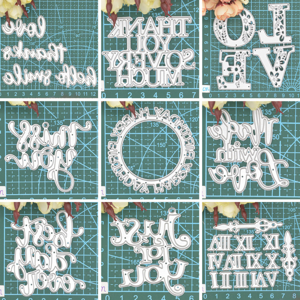 Greetings Words Metal Die Cuts Letter Alphabet Number Dies For DIY ...