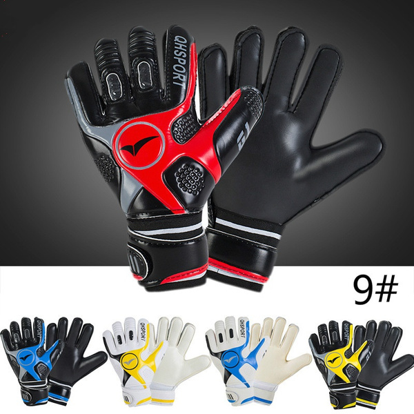 Mens Sports Soccer Football Goalkeeper Goalkeeping Goalie Black Gloves ...