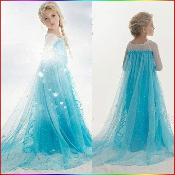 2-10 Years Ice Princess Snow Queen Party Cosplay Costume Dress | Wish
