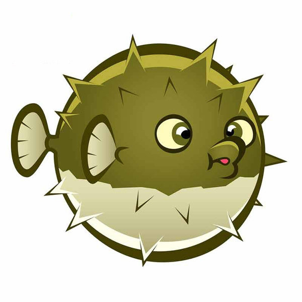 13cm x 10.9cm for Cartoon Puffer Fish Fine Decal DIY Occlusion Scratch ...