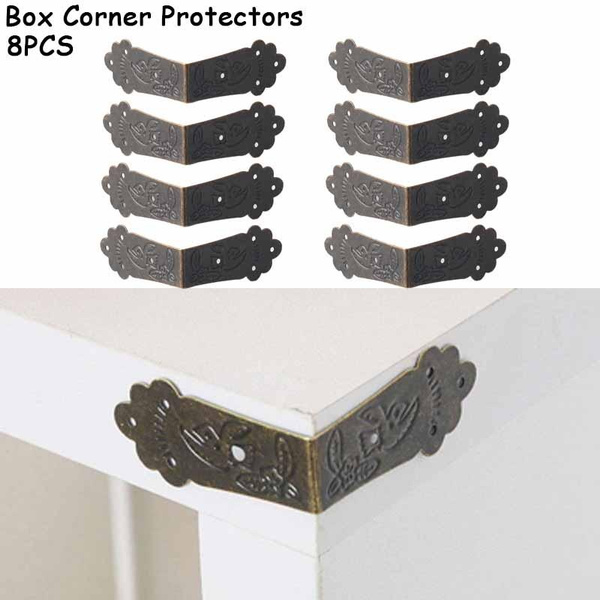 8pcs Box Corner Protector Vintage Bronze Tone Edge Cover Box Corners ...