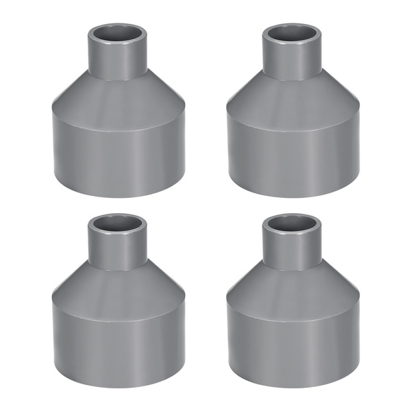 75mmx32mm PVC Reducing Coupling Hub by Hub, DWV Pipe Fitting, Gray 4Pcs ...