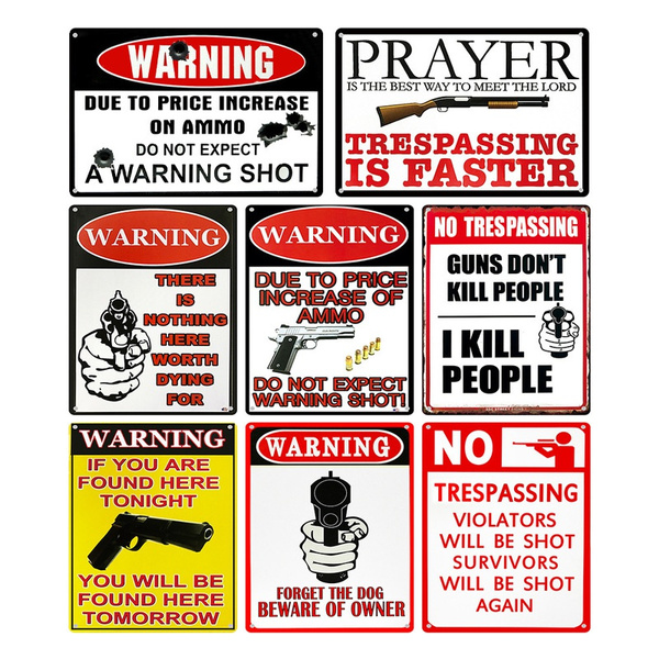 NO TRESPASSING Warning Sign Board No Intrusion Into Private Property ...