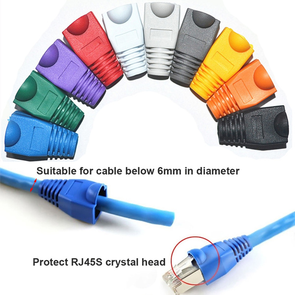 RJ-45 CAT6 CAT5e Adapter Cap Ethernet Network Cable Connector Plugs ...