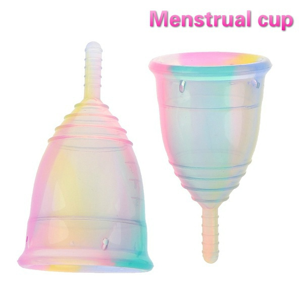 Multicolor Soft Menstrual Cup Silicone Feminine Hygiene Period Cup ...