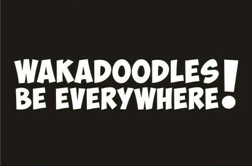 2PCS Details about Wakadoodles Be Everywhere Funny DieCut Vinyl Window ...