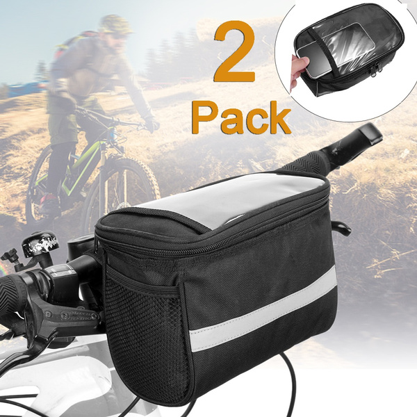 1/2 PCS Bike Handlebar Bag, Waterproof Bicycle Handlebar Bag Front Top ...