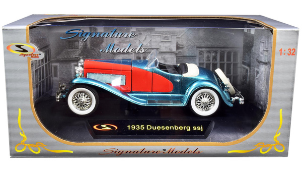 1935 Duesenberg SSJ Convertible Blue and Red 1/32 Diecast Model Car by ...