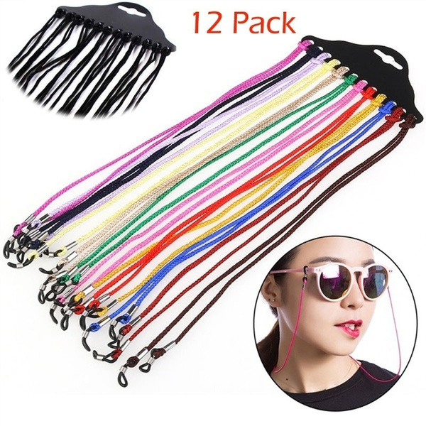 12pcs Nylon Spectacle Frame Holder Sunglasses Eyewear Cord Neck String ...