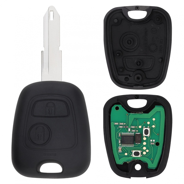 433MHz 2 Buttons Keyless Uncut Flip Remote Key Fob with ID46 PCF7961 ...