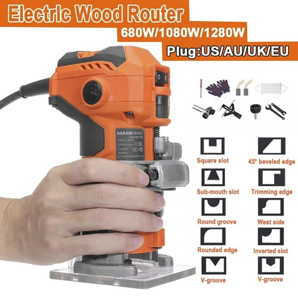 680W / 1080W / 1280W 35000rpm Woodworking Electric Trimming Machine ...