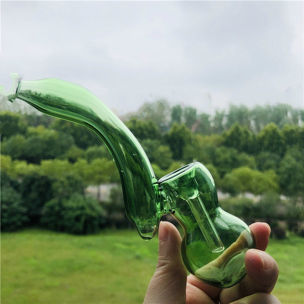 5.5 Inch Green Glass Smoking Pipe Handmade Thick Pyrex Glass Oil Burner ...