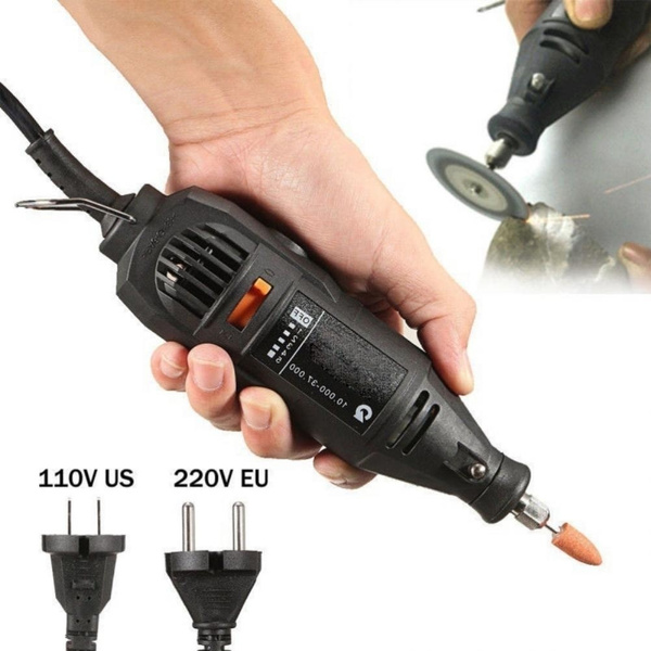 110V/220V Multi-Speed Mini Electric Rotary Grinder DIY Hand Drill ...