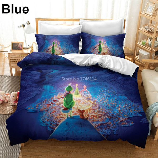 How The Grinch Stole Christmas Cartoon Film Bedding Set Duvet Cover ...